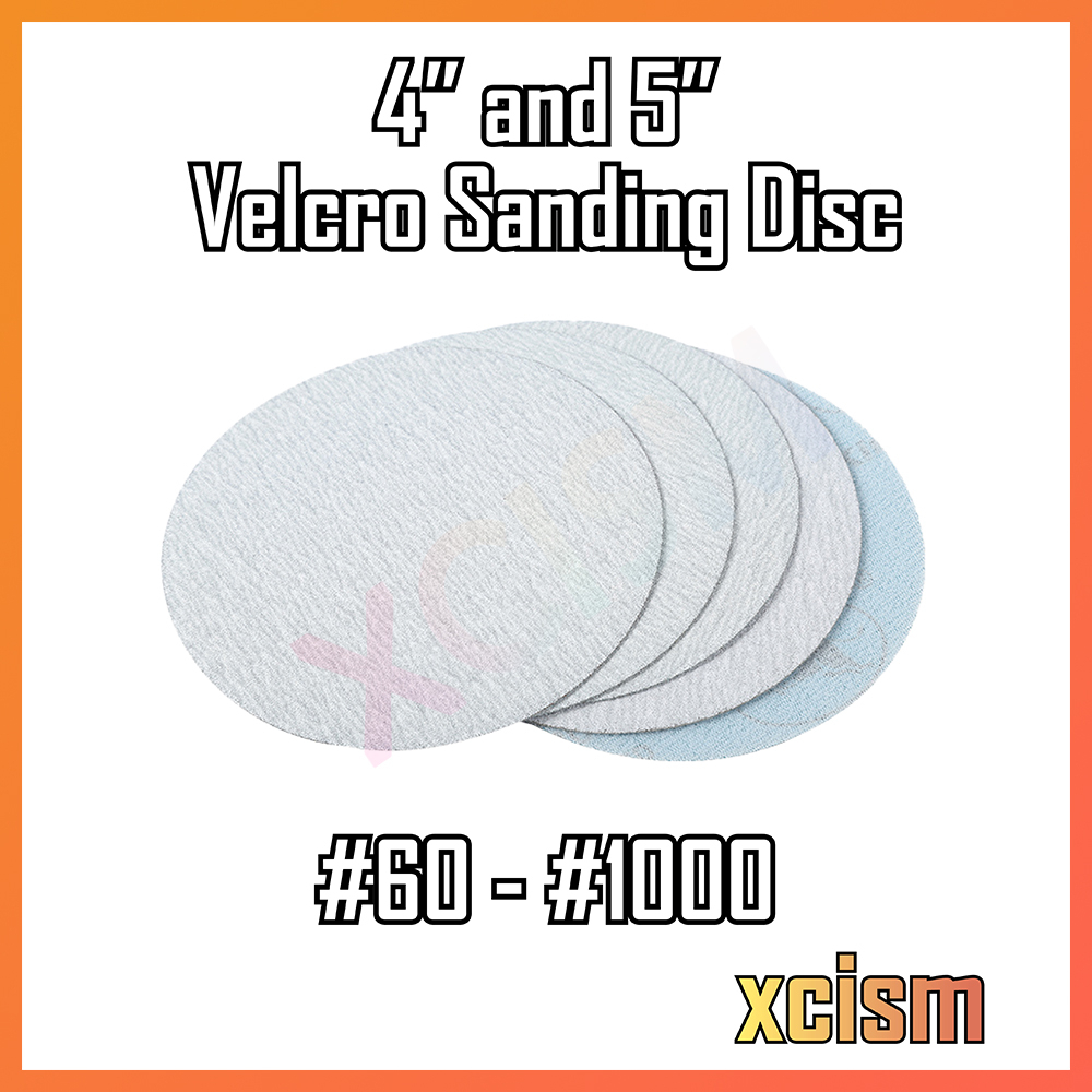 4" 5" Inch Round Velcro Dry Abrasive Sanding Disc Disk Sand Paper ...