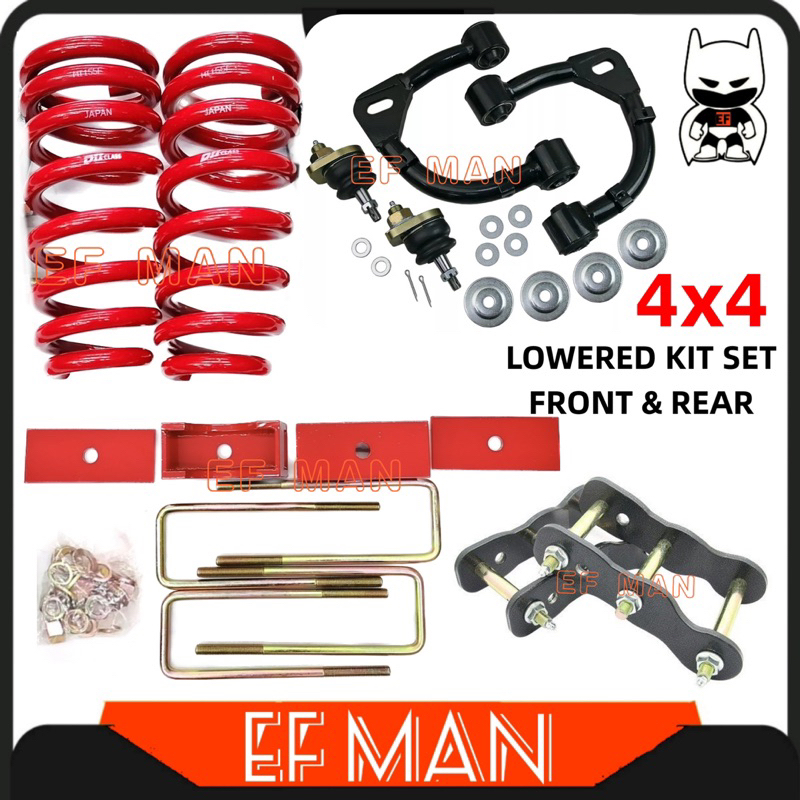 LOWER KIT 4x4 FRONT LOWERED COIL SPRING REAR BLOCK KIT ADJUSTED H ...