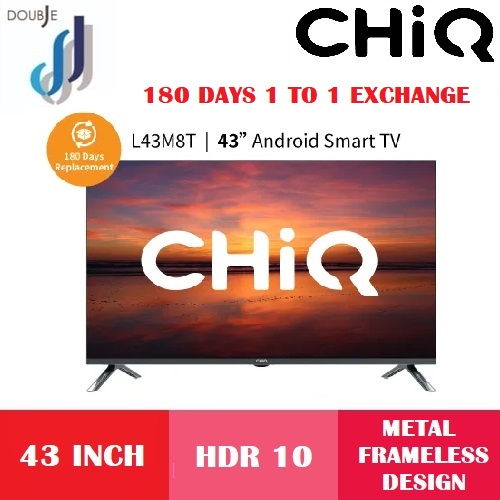 CHiQ TV 43” Metal Full Screen Android TV 11 FHD Smart TV/Google Assistant/Voice Control/HDR ...