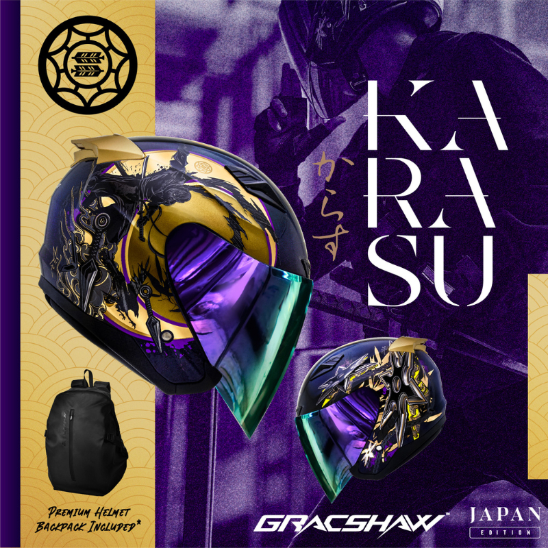 Gracshaw Helmet Gennex G535 KARASU/ NINJA Japan Edition New Launching ...