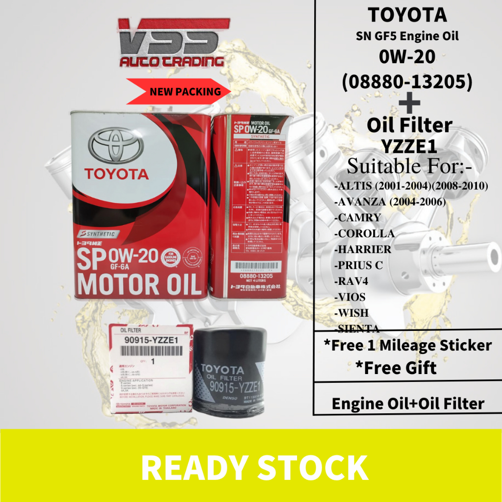 Toyota 0W-20 0W20 Synthetic SP GF-6A Engine Oil 4L - Imported from ...