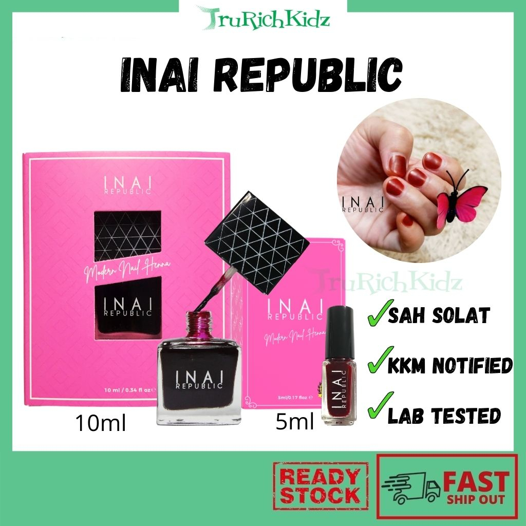 Inai Kuku Republic HQ Original Sah Solat Nail Polish Henna Peel Off ...