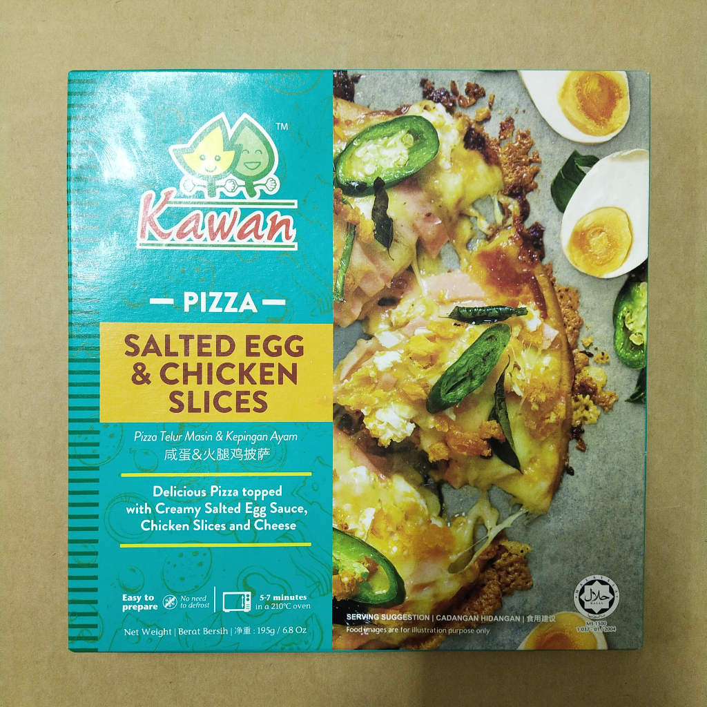 [SHCF] Kawan Premium Pizza Frozen Halal Chicken Cheese Salted Egg ...