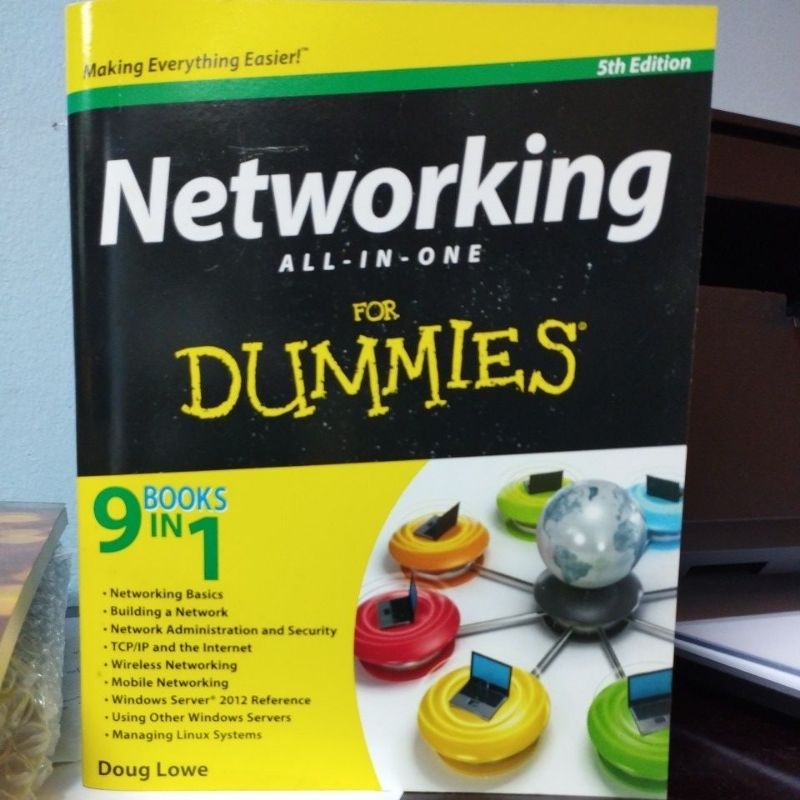 Networking All-in-One For Dummies (paper quality got yellow spot due to ...
