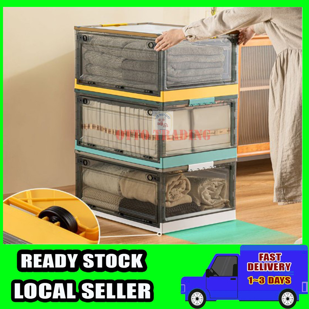 Otto-Multifunctional foldable storage box transparent Plastic Box with ...