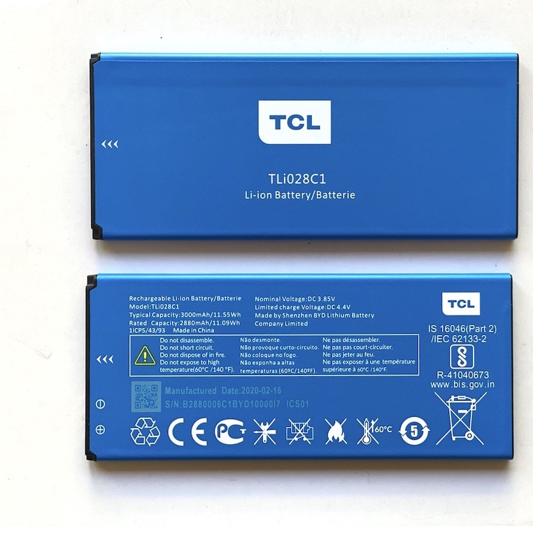 Yes TCL L7 Battery Yes TCL L7 5102K Battery TLi028c7 3000mAh Fon B40 ...