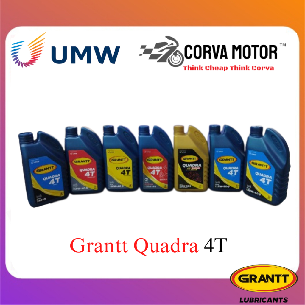 Corva Motor Grantt Quadra 4T40,10W-40,10W-50,15W-50,20W-40 1L ...