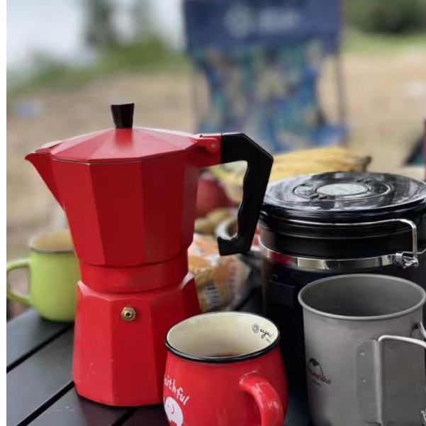 Moka Pot Espresso Cherry Pink Color Coffee Maker Pot Filter Handle ...