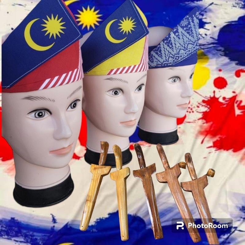 READY STOCK Tanjak Tengkolok songket raya merdeka replika keris merdeka ...