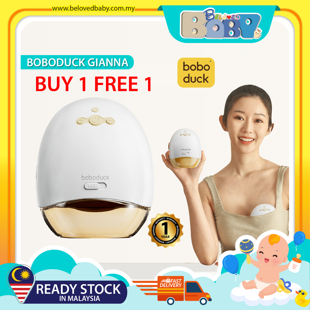 (Buy 1 Free 1) Boboduck Gianna Wearable Electric Breastpump | Shopee Malaysia