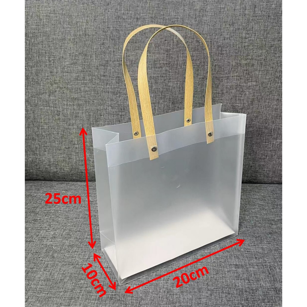 Frosted PP Tote Bag PVC Doorgift Bag Gift Bag Goodies Bag Wedding Beg ...