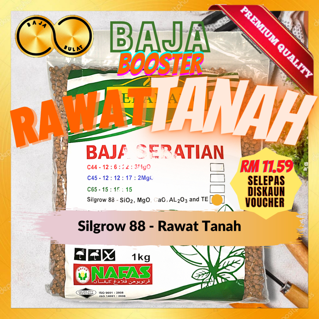 Baja Peladang Perapi Tanah (Beli 3 Diskaun RM0.75) Baja Padi Silika ...
