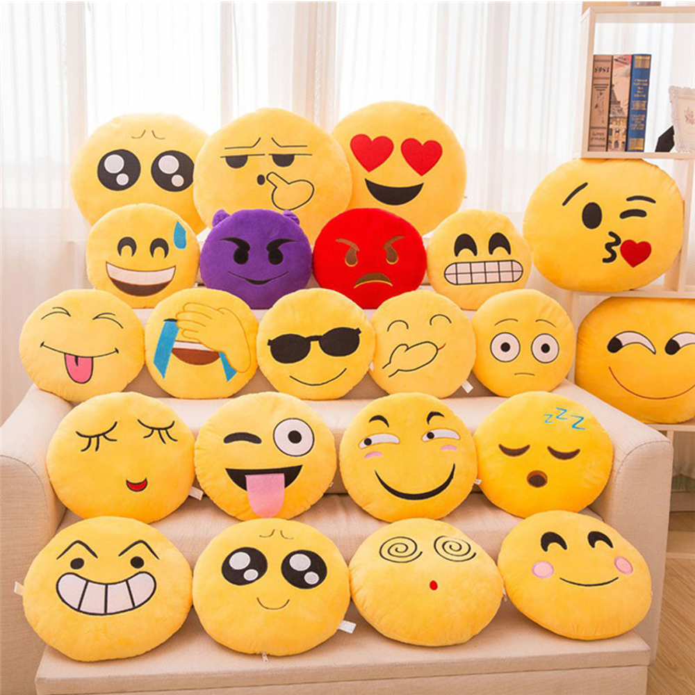 Emoji Pillow 33cm Large Size Smile Face Emoji Smiley Pillow Birthday ...