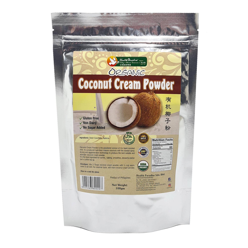 HEALTH PARADISE ORGANIC COCONUT CREAM POWDER 100G | Shopee Malaysia