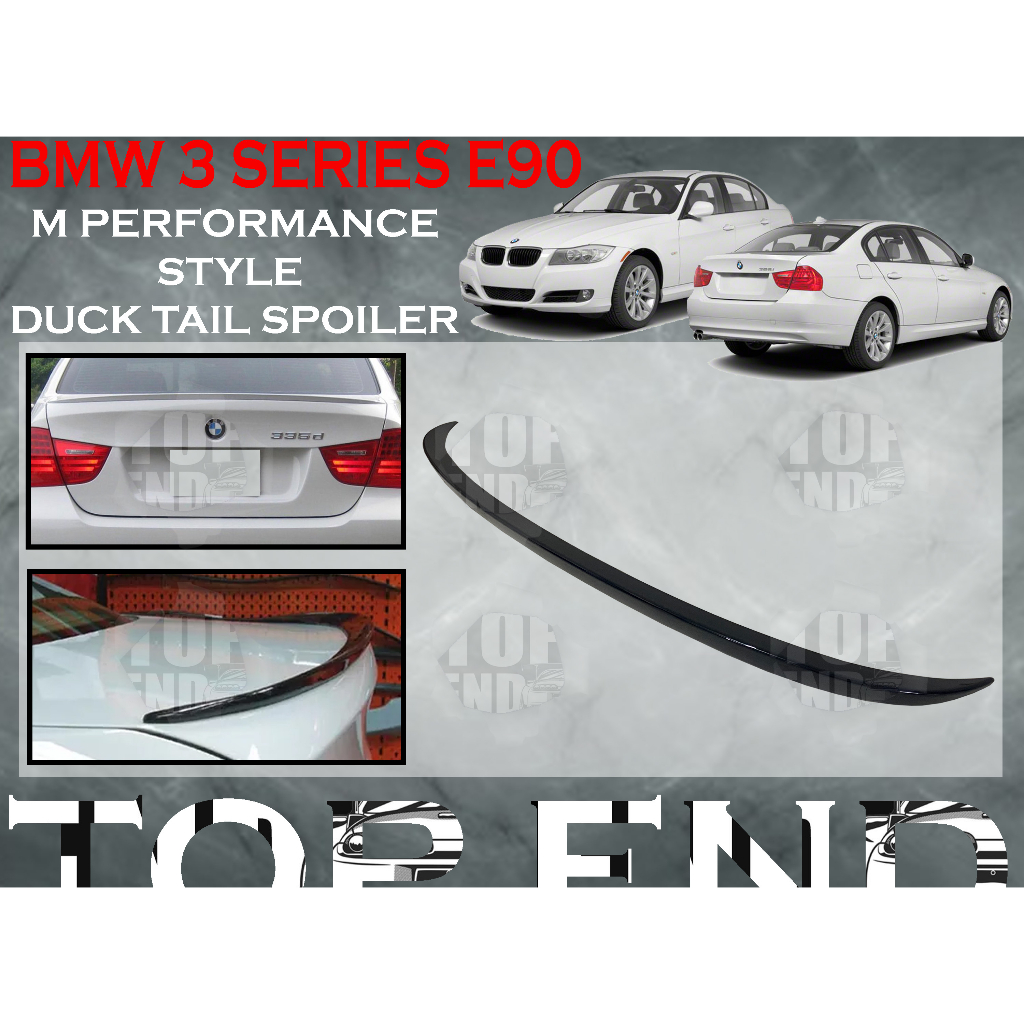 BMW 3 SERIES E90 MP TYPE STYLE REAR TRUNK SPOILER DUCK TAIL WITH BLACK ...