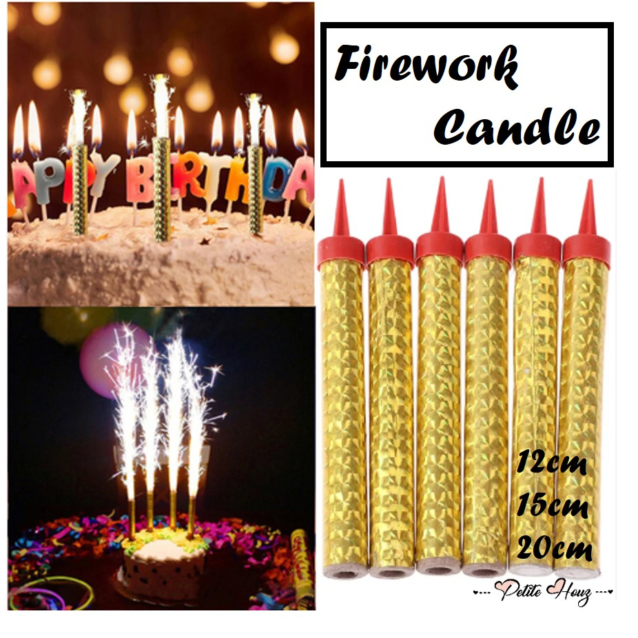 [Petite Houz] 1 Pcs Fire Sparklers Candle Birthday Sparkling Firework ...