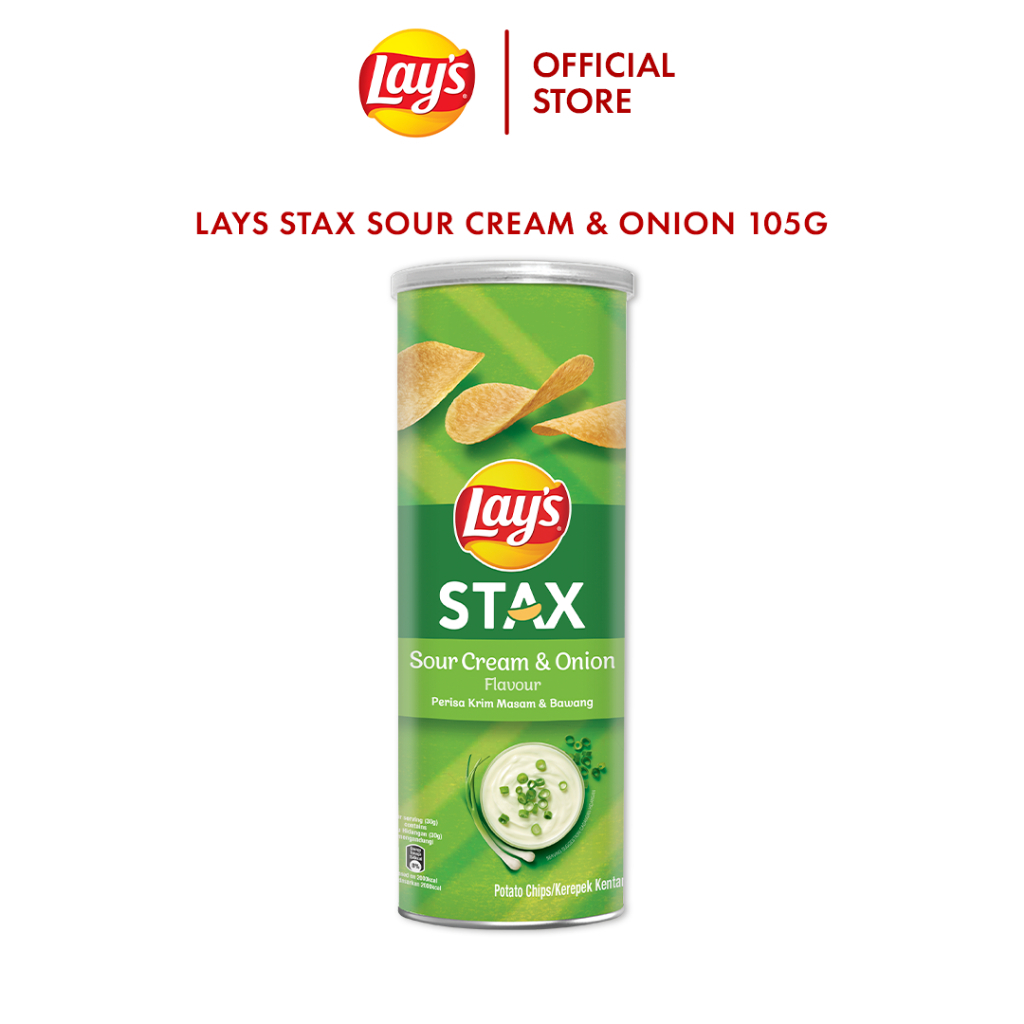 Lay's Stax - Sour Cream & Onion (105g) | Shopee Malaysia