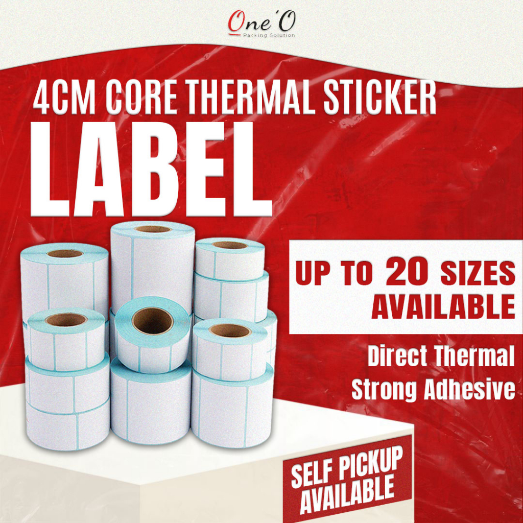 4cm Core Thermal Sticker Barcode Price Label Product 热敏标签纸 30x20 35x25 ...