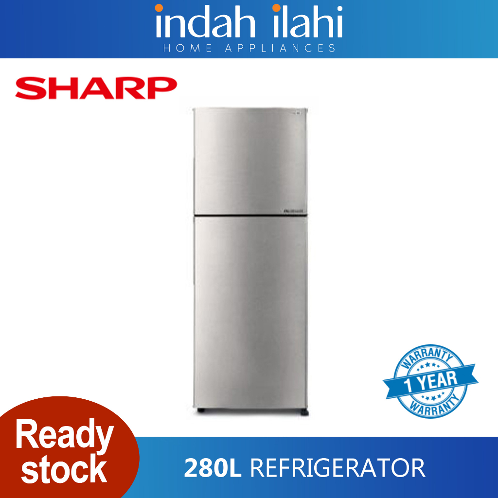 Sharp Peti Ais 2 Pintu - 280L Refrigerator Inverter SJ2822MSS | Shopee ...