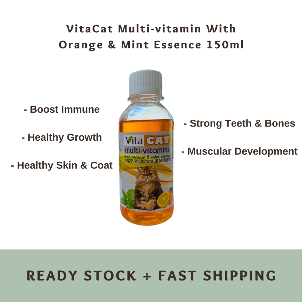 (Buy 2 Free 1) VitaCat Multi-vitamin With Orange & Mint Essence 150ml ...
