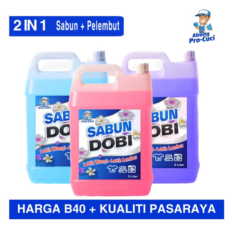 SABUN DOBI WANGI+PELEMBUT 5KG LIQUID LAUNDRY DETERGENT HIGH QUALITY ...