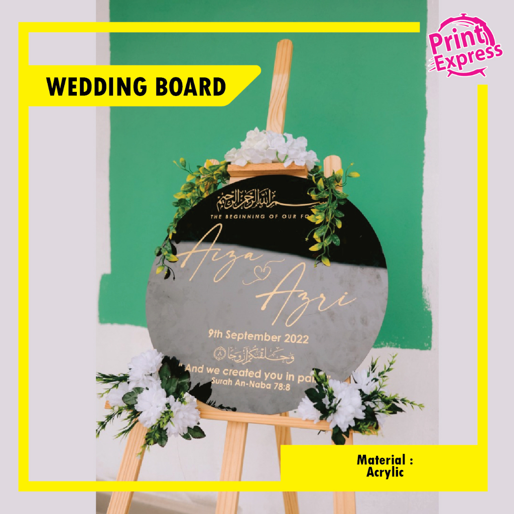 Custom Wedding Board, Acrylic Wedding Board | Shopee Malaysia
