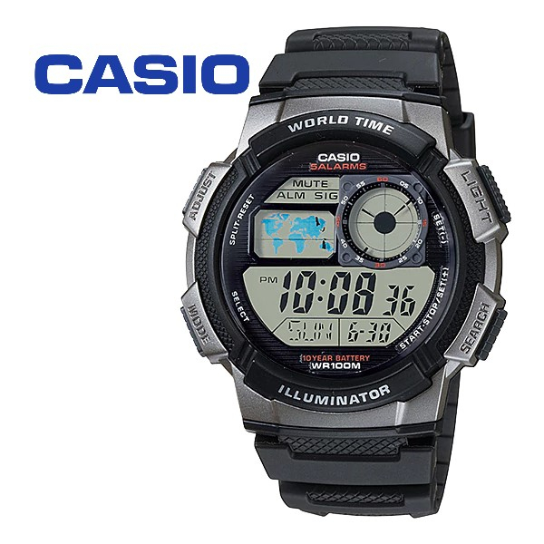 Casio Standard Digital Resin Band Men Watch AE-1000W-1BV | Shopee Malaysia