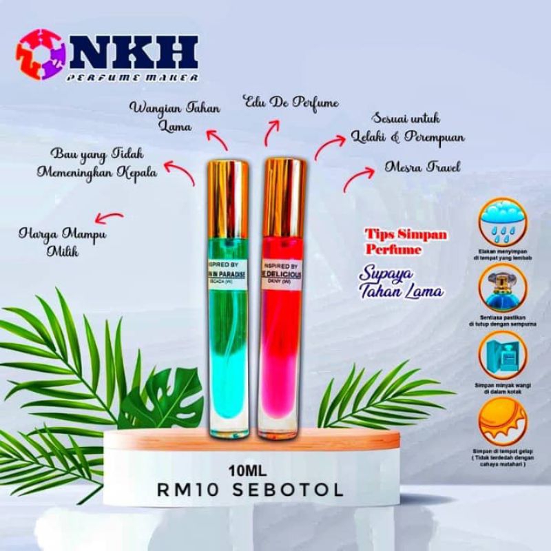 •PERFUME BODY• WOMEN PERFUME NKH•PERFUME TAHAN LAMA• | Shopee Malaysia