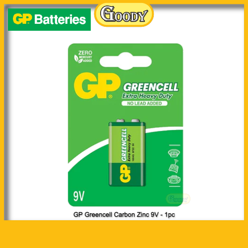 GP Battery 9V Greencell Carbon Zinc 9V Extra Heavy Duty Battery ...