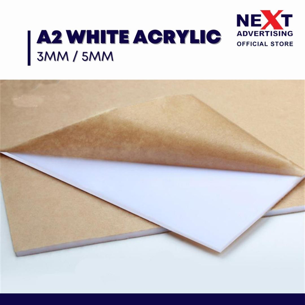 A2 White Acrylic Sheet (3mm, 5mm) | Shopee Malaysia