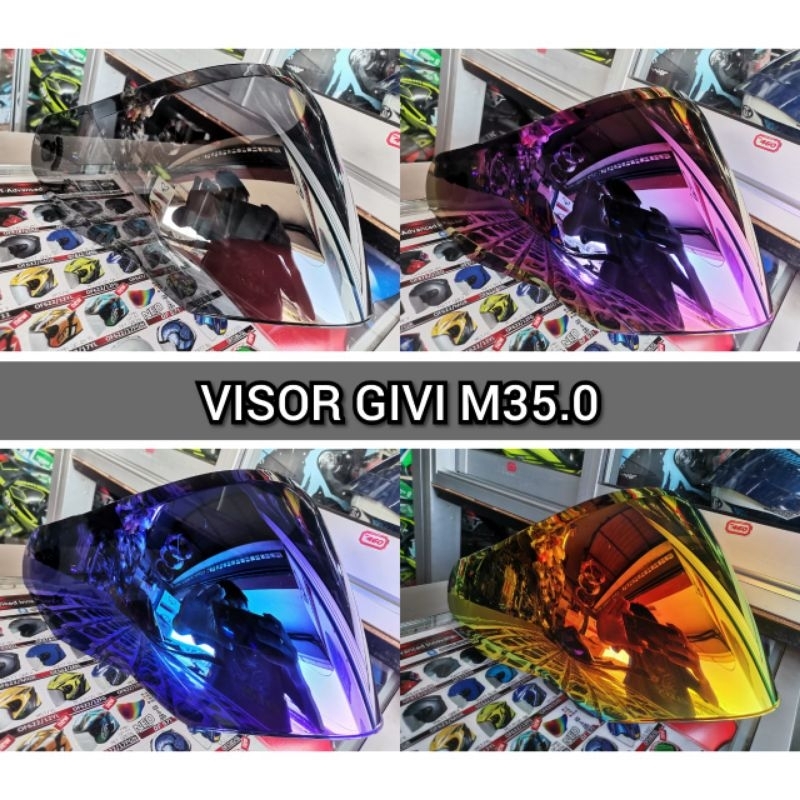 VISOR GIVI M35.0 SIANG MALAM LIGHT SMOKE IDIRIUM RAINBOW REVO RED REVO ...