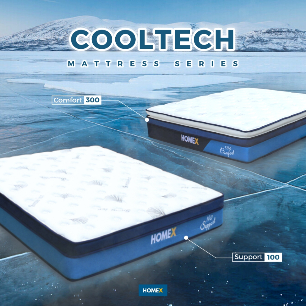 READY STOCK HOMEX CoolTech Single Tilam Queen Mattress Sejuk Spring ...