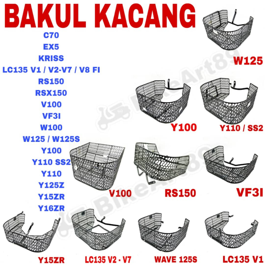 Kacang 88 Basket Bakul (Besi Tebal) Accessories LC135/KRISS/Y100/C70/SS2/EX5/DREAM/ADV/WAVE/RS ...