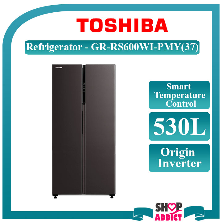 Toshiba GR-RS600WI-PMY (37) Smart Control Inverter Side by Side Refrigerator 530L | Shopee Malaysia