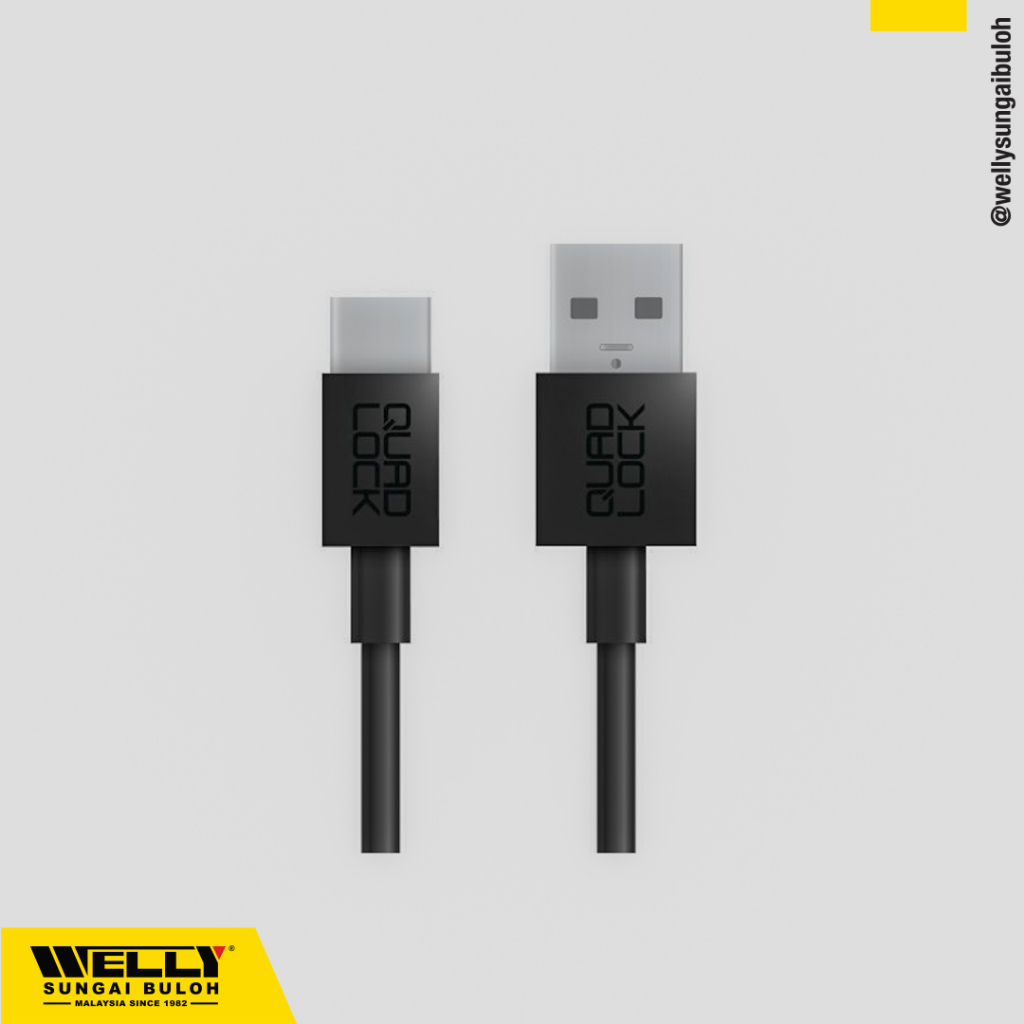 Quad Lock Charging-USB to USB C Cable (Authorized Dealer) | Shopee Malaysia