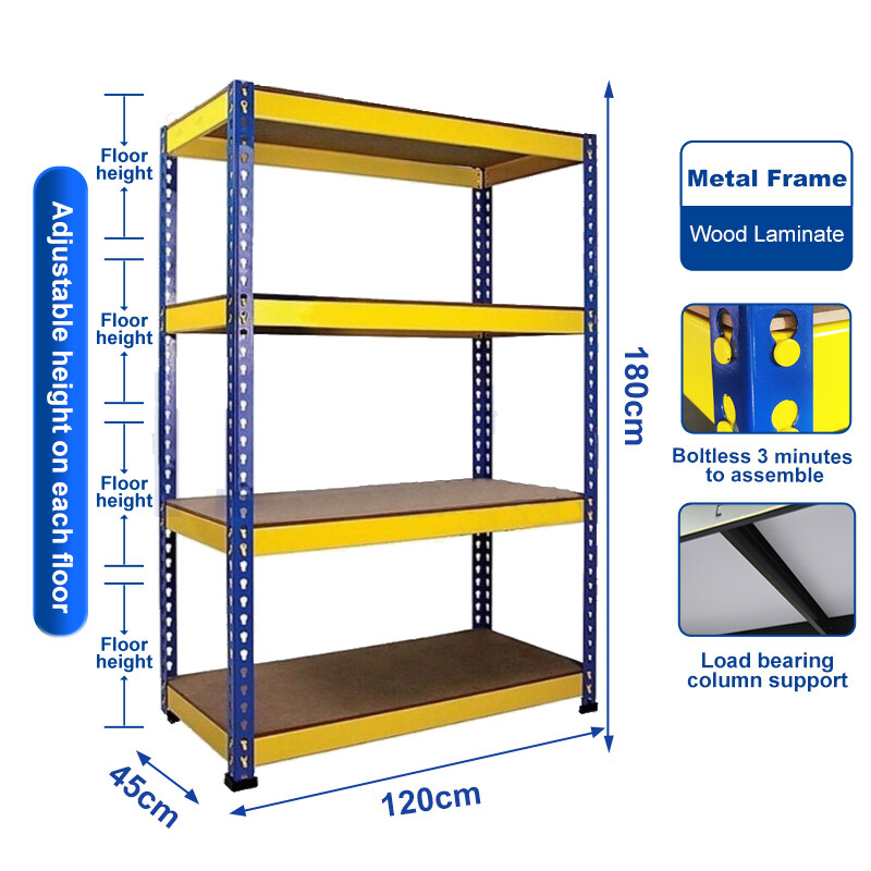 LI- Boltless Rack 4/5 Tier Adjustabl rack Rak Store Value Rack Rak Besi Serbaguna Home , Store ...