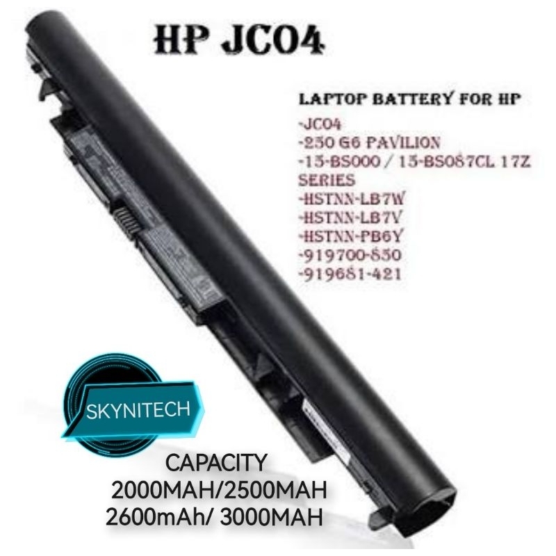 BATTERY ORi/OEM JC04 HP 14-BW 15-BW 240 245 250 255 G6 JC04 HSTNN-LB7W ...