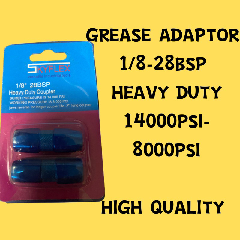 GREASE PIPE ADAPTOR HEAVY DUTY 1/8-28 BSP 4JAW HIGH QUALITY | Shopee ...