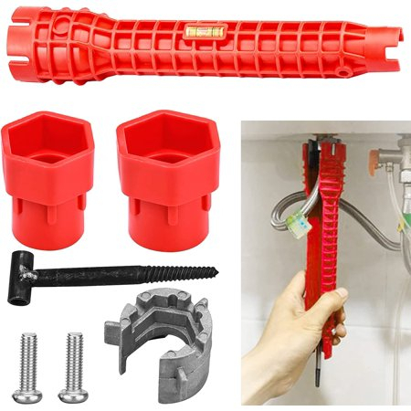 Faucet and Sink Installer Multifunctional Wrench Spanner (8 in 1 ...