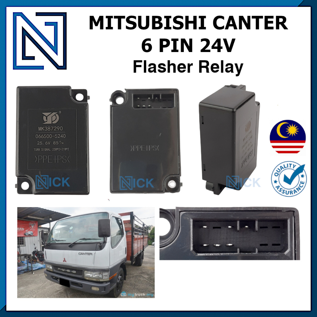 MK387290 Mitsubishi Canter Truck 6 PIN 24V Flasher Unit Signal Relay ...
