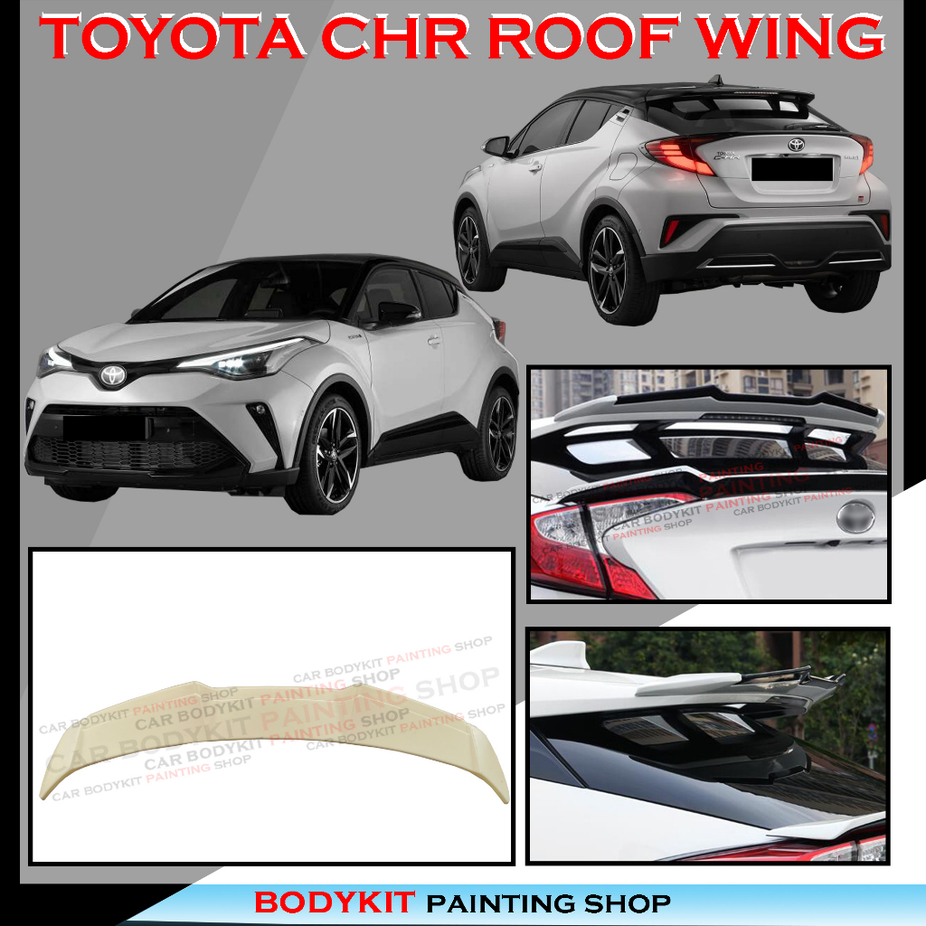 TOYOTA CHR 2016-2021 REAR ROOF WING SPOILER-MATERIAL ABS BODYKIT ...
