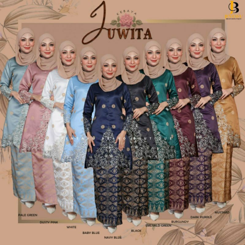 SALE BAJU RAYA KURUNG KEBARUNG SATIN PRINTED SONGKET KURUNG PLUSSIZE ...