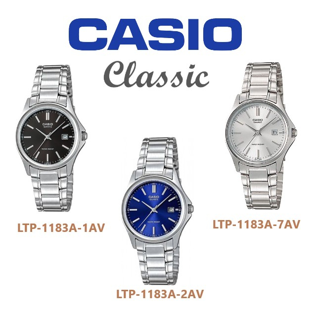 Casio Series Classic Stainless Steel Ladies Watch LTP-1183A | Shopee ...