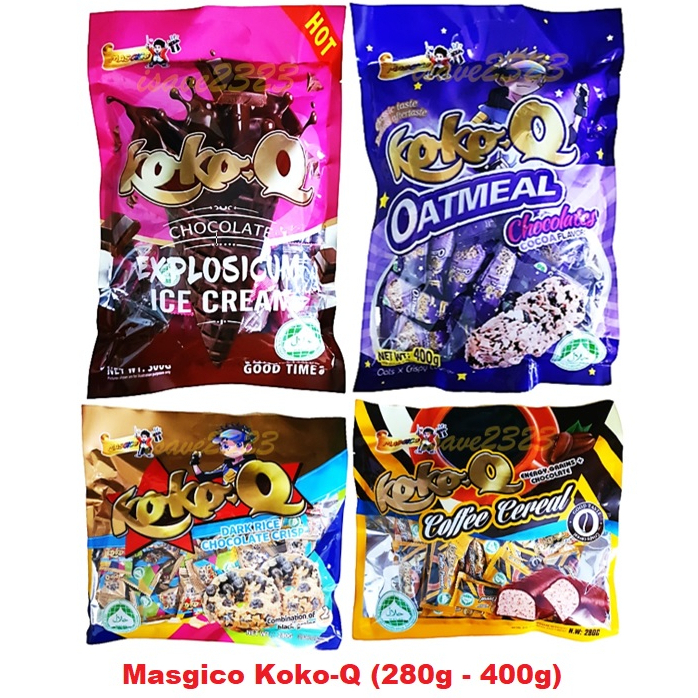 [HALAL] Masgico Koko-Q (280g-400g) - Explusicum Ice Cream / Oatmeal Choco Cocoa / Dark Rice ...