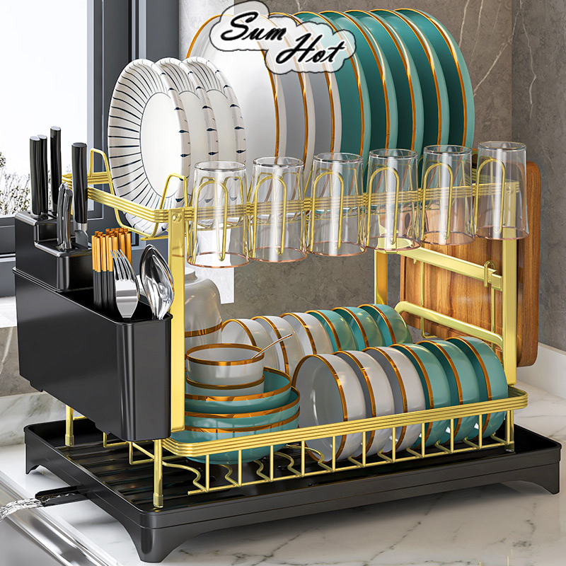 Rak Pinggan Stainless Steel Dish Rack Rak Sinki Dapur Storage Rack ...