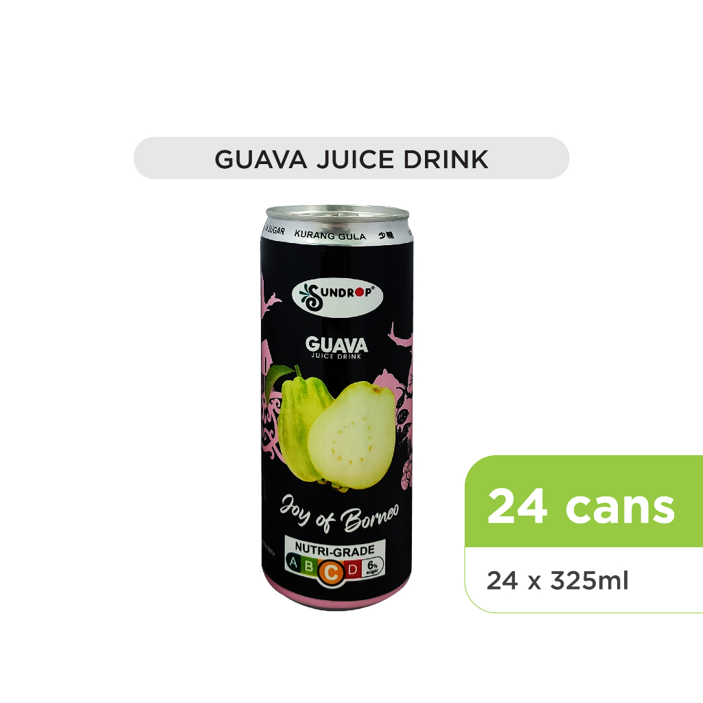 Sundrop Guava Juice 325ml x 24cans Jus Jambu Batu (Carton) | Shopee ...