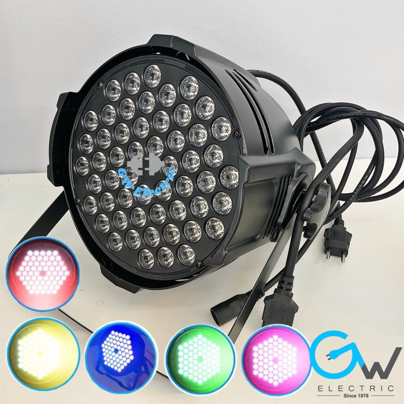 [FULL COLOUR] 120W RGBW 54x3W 4IN1 DMX LED PAR Light for Stage, Disco ...
