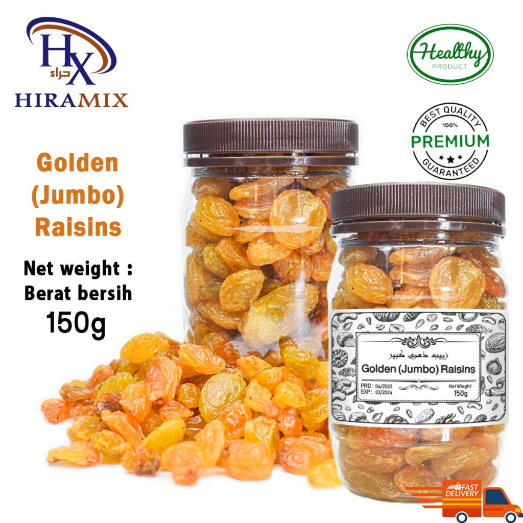 Fresh Raisins | Golden Jumbo | Kismis Jumbo Emas | Dried Fruit 150g ...