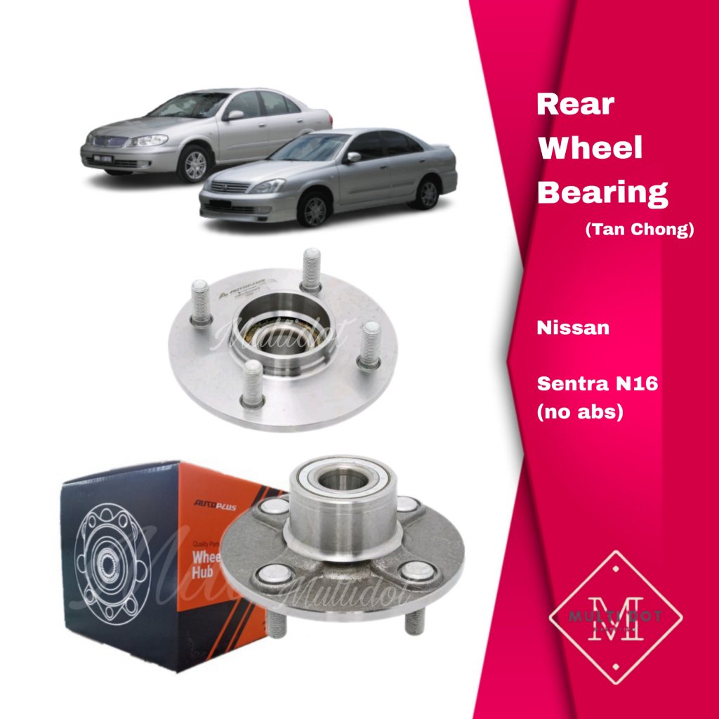 Nissan Rear Wheel Bearing (No ABS) Tan Chong AutoPlus N16 Sentra 43200 ...