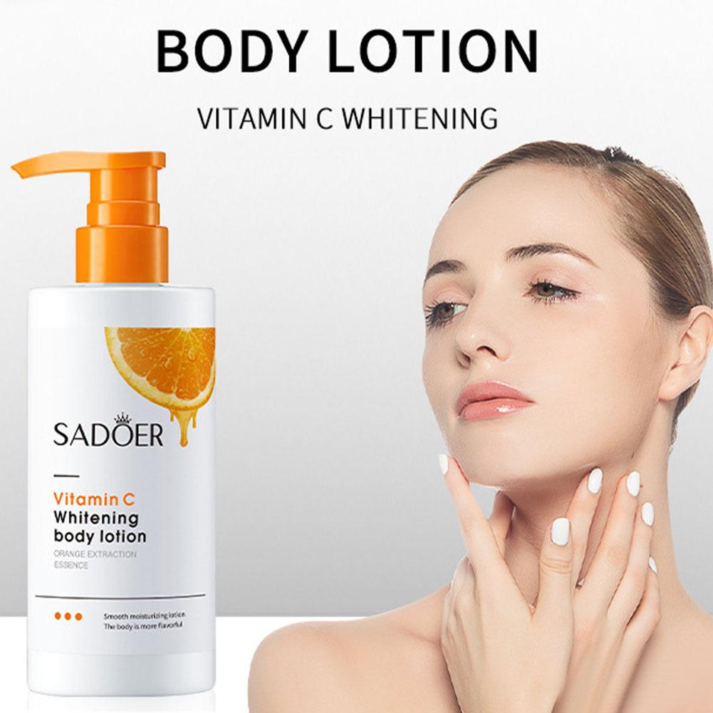 SADOER Vitamin C Body Lotion Whitening Creams Moisturizing Exfoliating Leg Arm Back Body Skin ...